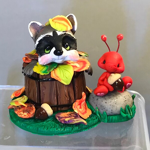 Polymer Clay Raccoon - Etsy