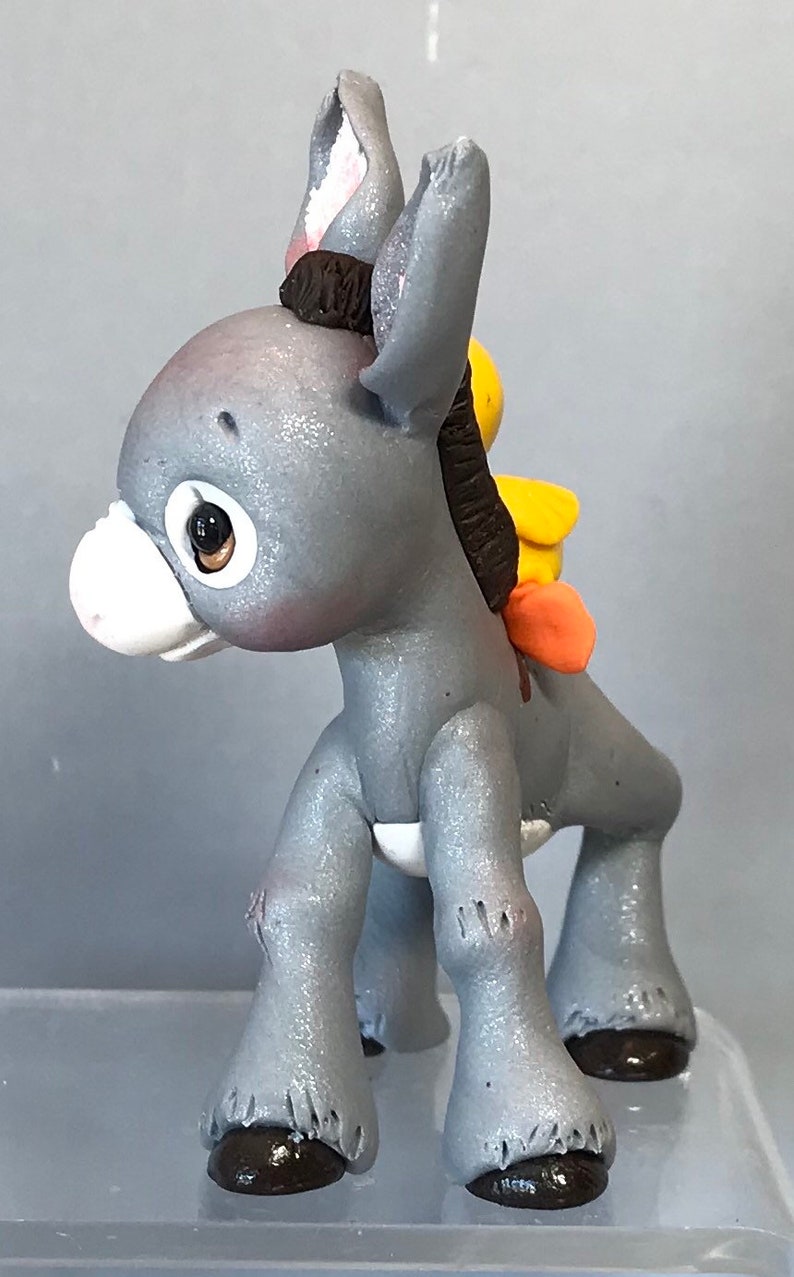 Donkey & Duckling Polymer Clay Barnyard Animal Figurine - Etsy