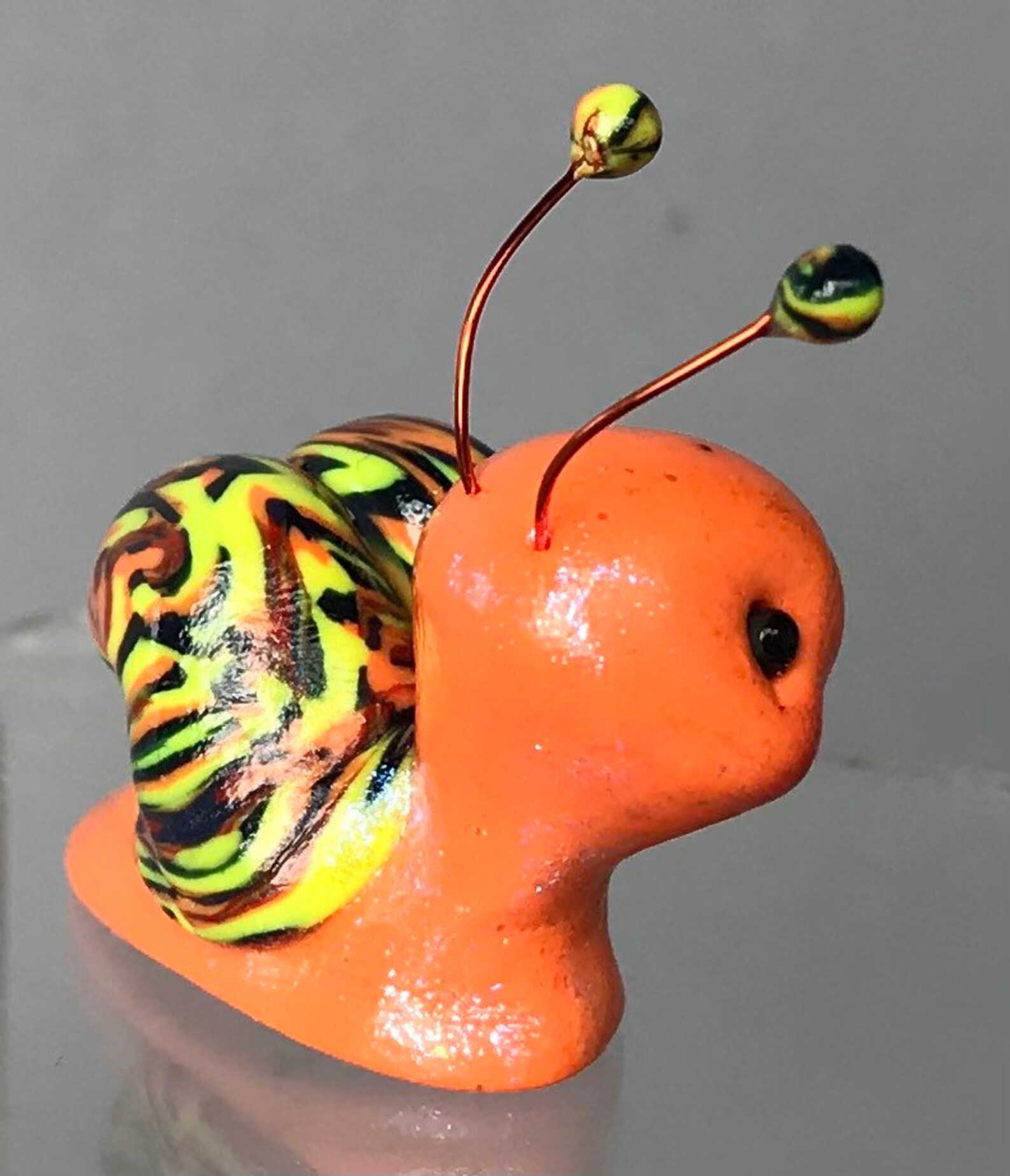 Snail Polymer Clay Figurine Sculpted Clay Snail Figure | Etsy