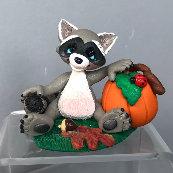 Polymer Clay Raccoon - Etsy