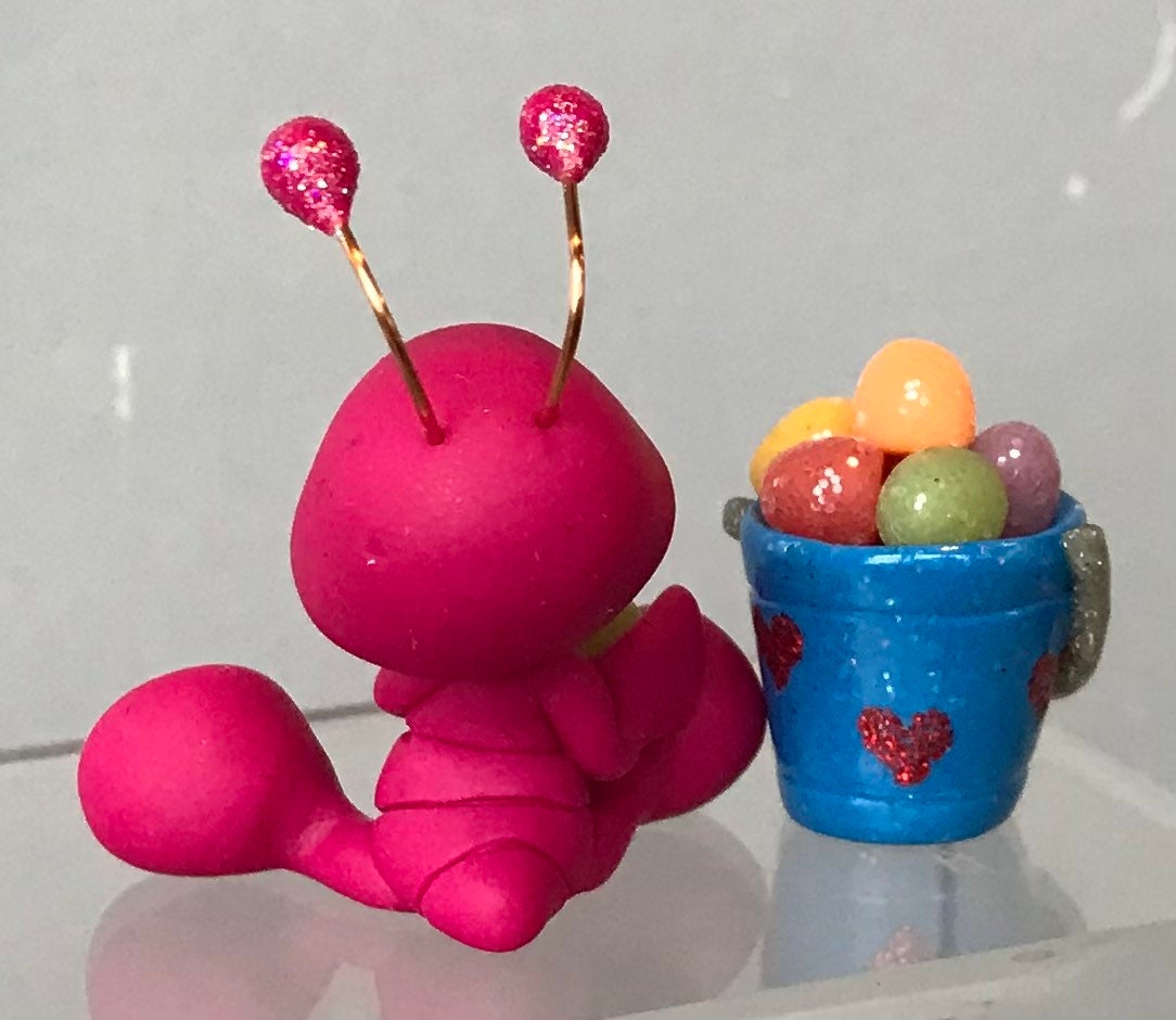 Art & Collectibles Whimsical Polymer Clay Insect Figure-Unique Sculpted ...