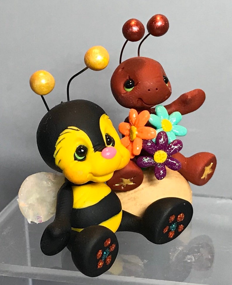 Bumble Bee & Ant Honey Bee Polymer Clay Insect Figurines | Etsy