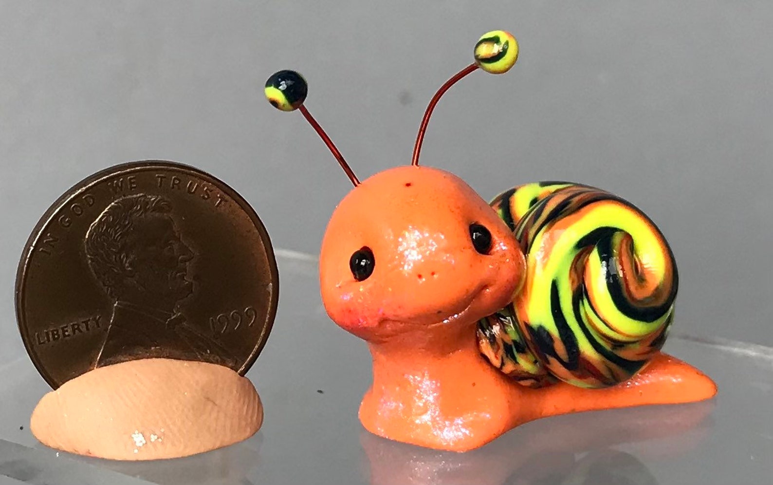 Snail Polymer Clay Figurine Sculpted Clay Snail Figure | Etsy