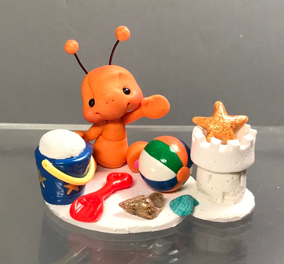 Ant at Sandy Beach - Miniature Polymer Clay Insect Figurine - Sculpted ...