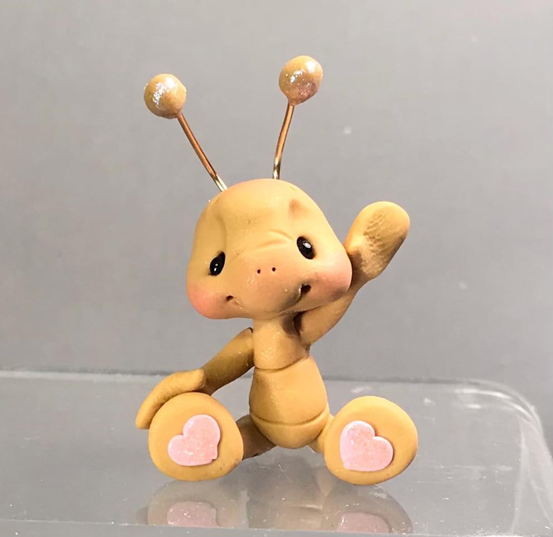 Ant Tiny Tan Ant Polymer Clay Insect Figure Sculpted Bug Figurine OOAK ...