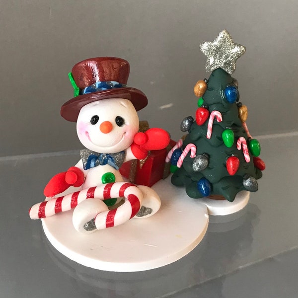 Polymer Clay Snowman - Etsy