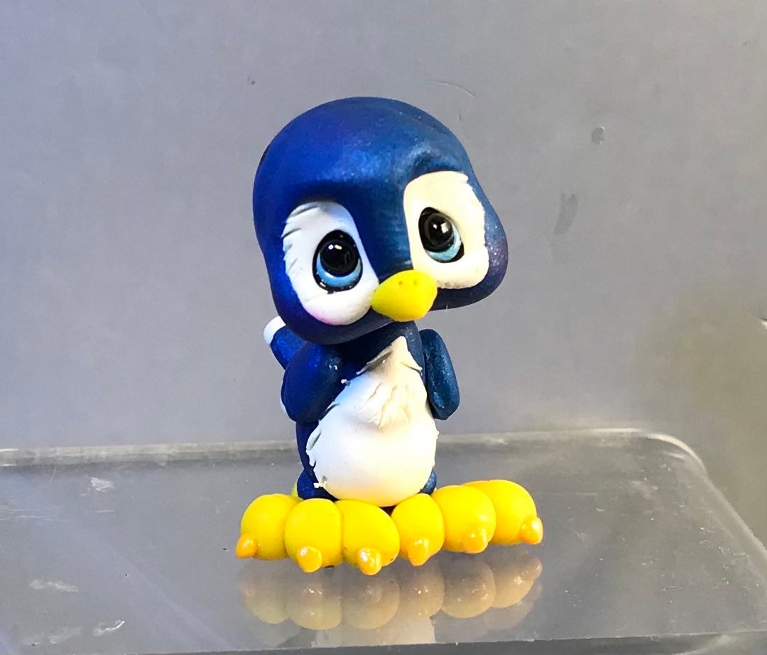 Bird - Bluebird - Polymer Clay Blue Bird Figurine - Sculpted Clay ...