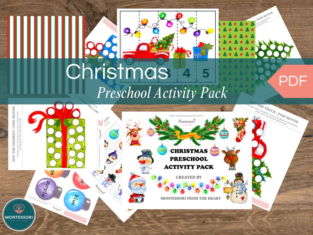 Christmas Preschool Kids Activity Pack - Etsy