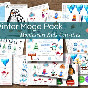 Winter Kids Montessori Toddler Preschool and Kindergarten Activities ...