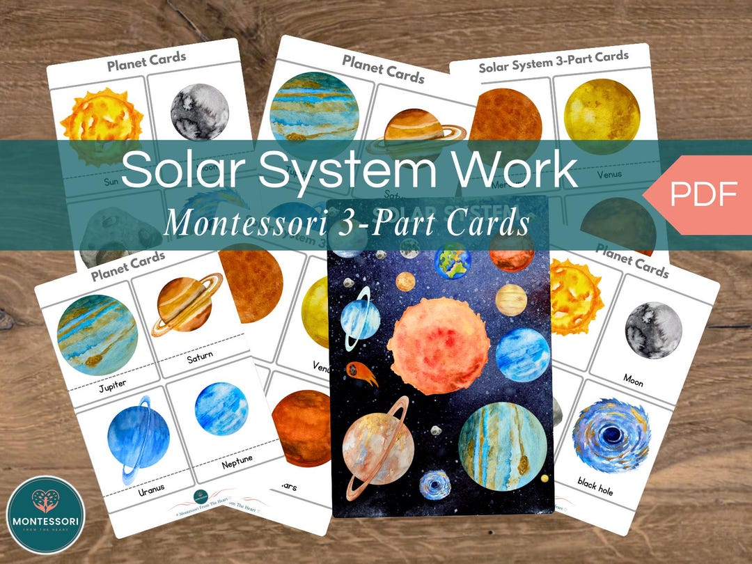 Montessori Solar System Educational Printable Kids Activity, 7-pages ...