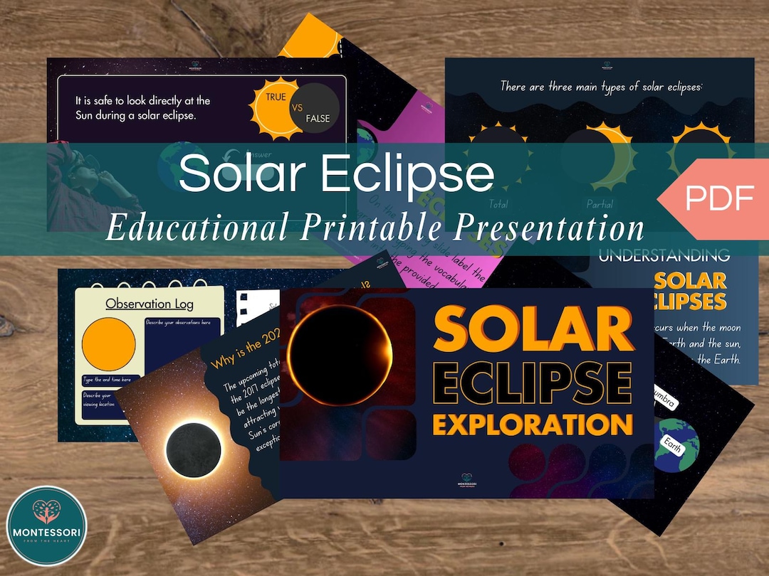 Solar Eclipse Educational Printable Presentation, 34-pages Science ...