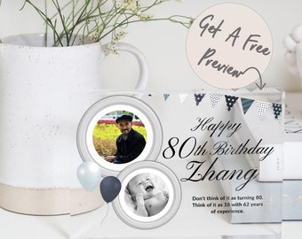 80th Birthday Photo Frame - Etsy