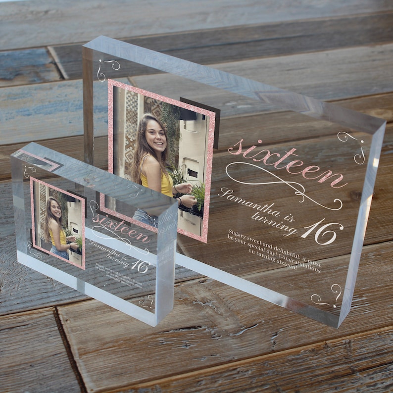 Custom 16th Birthday Photo Frame Gift For Daughter Sweet 16 | Etsy