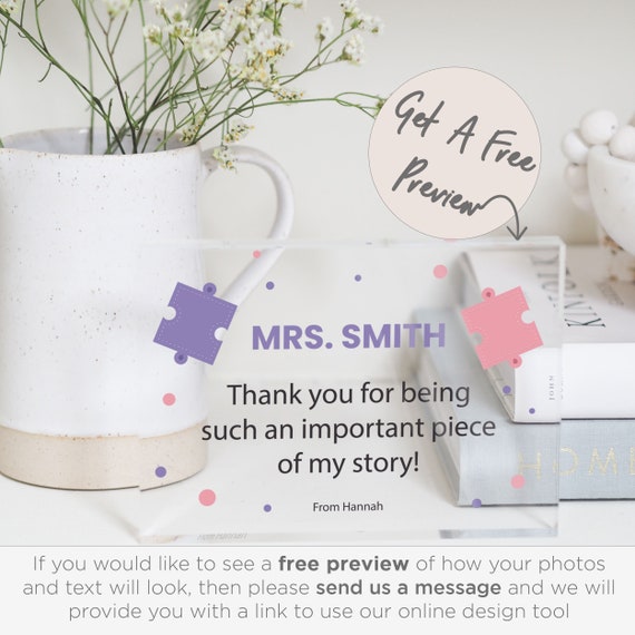 Teacher Gifts Custom Glass Desk Sign Coach Goodbye Gift - Etsy UK