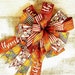 Fall Mailbox Bow Autumn Wreath Wired Bow Pumpkin Bow Bow - Etsy
