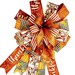 Fall Mailbox Bow Autumn Wreath Wired Bow Pumpkin Bow Bow - Etsy