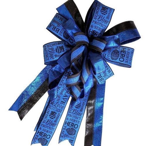 Back the Blue Bow Thin Blue Line Bow Law Enforcement - Etsy