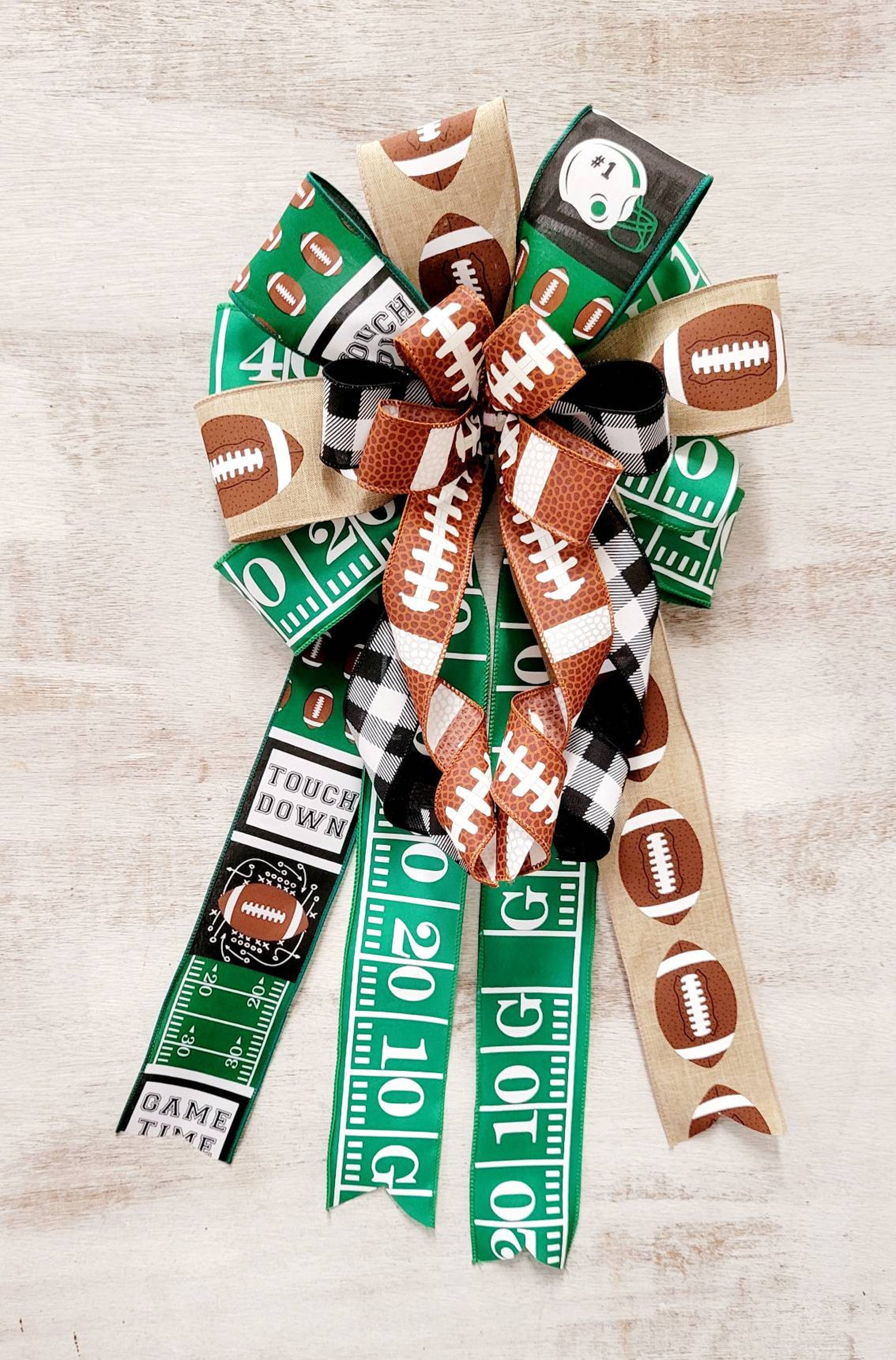 Football Bow Football Season Decor Party Football Bow - Etsy
