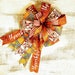 Fall Mailbox Bow Autumn Wreath Wired Bow Pumpkin Bow Bow - Etsy