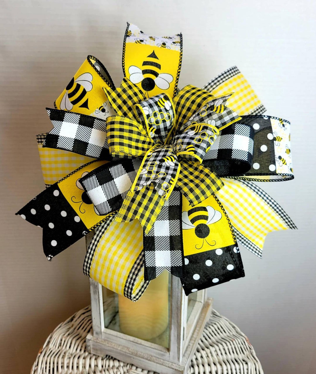 Bumblebee Bow Decor, Bumblebee Lantern Bow. Bumble Bee Decoration ...