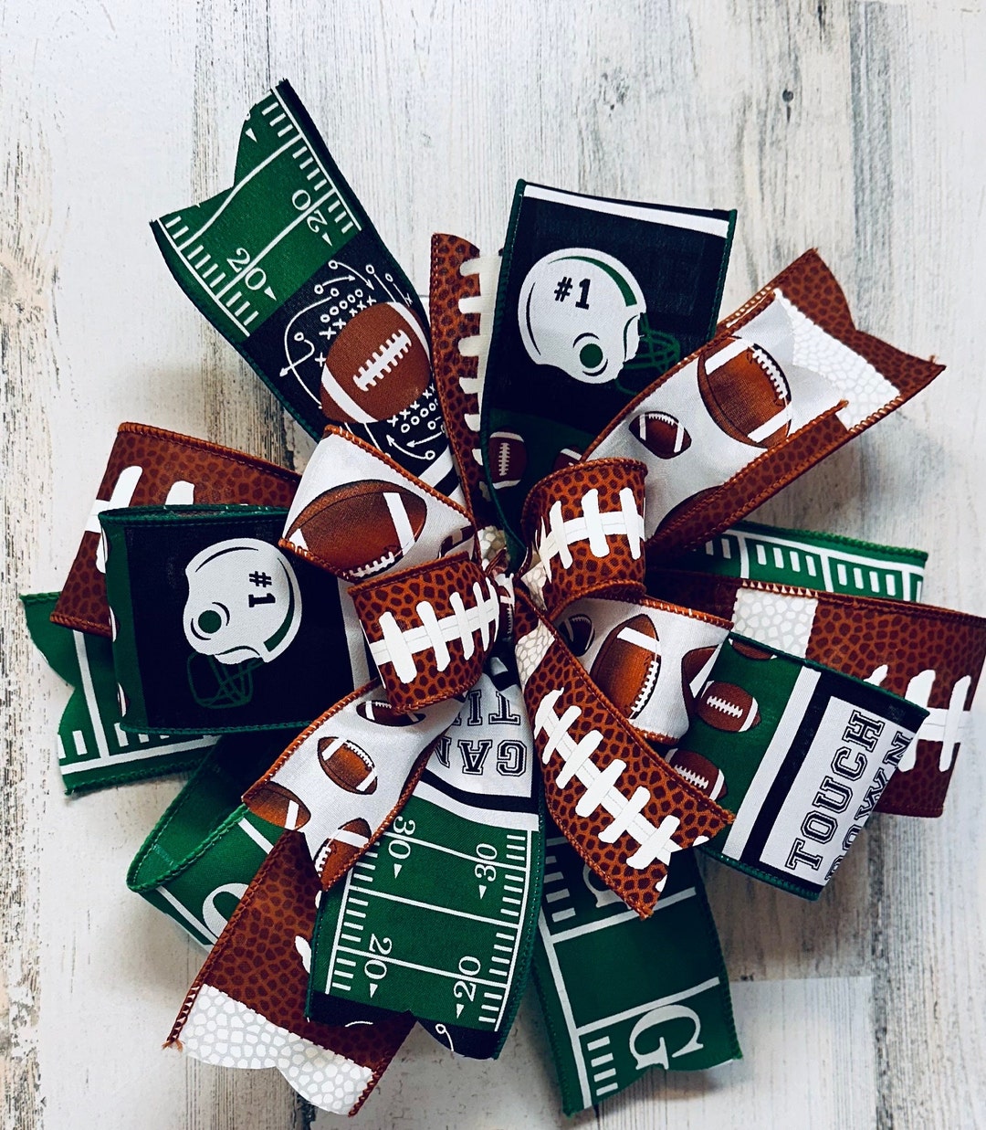 Football Season Bow, Football Decor, Party Football Decorations, NFL ...
