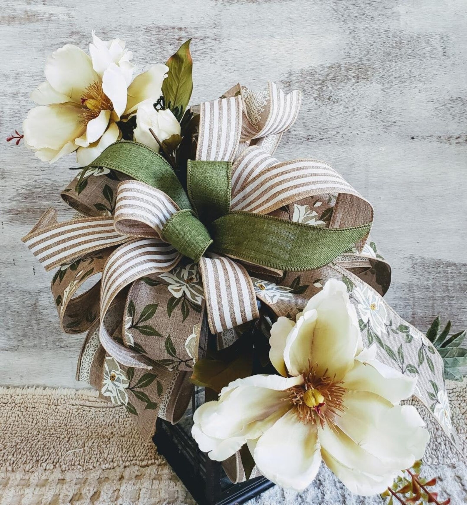 Magnolia Swag Floral Swag Arrangement Farmhouse Magnolia - Etsy