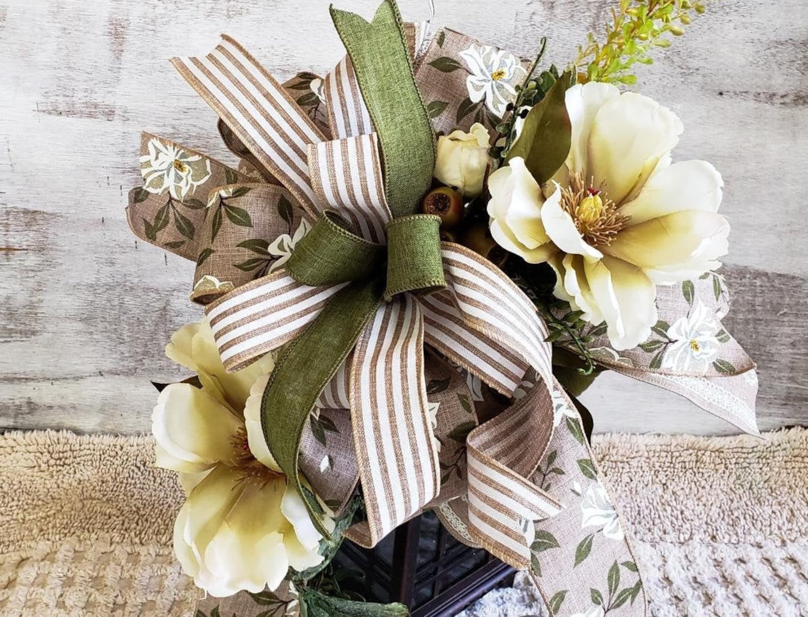 Magnolia Swag Floral Swag Arrangement Farmhouse Magnolia - Etsy