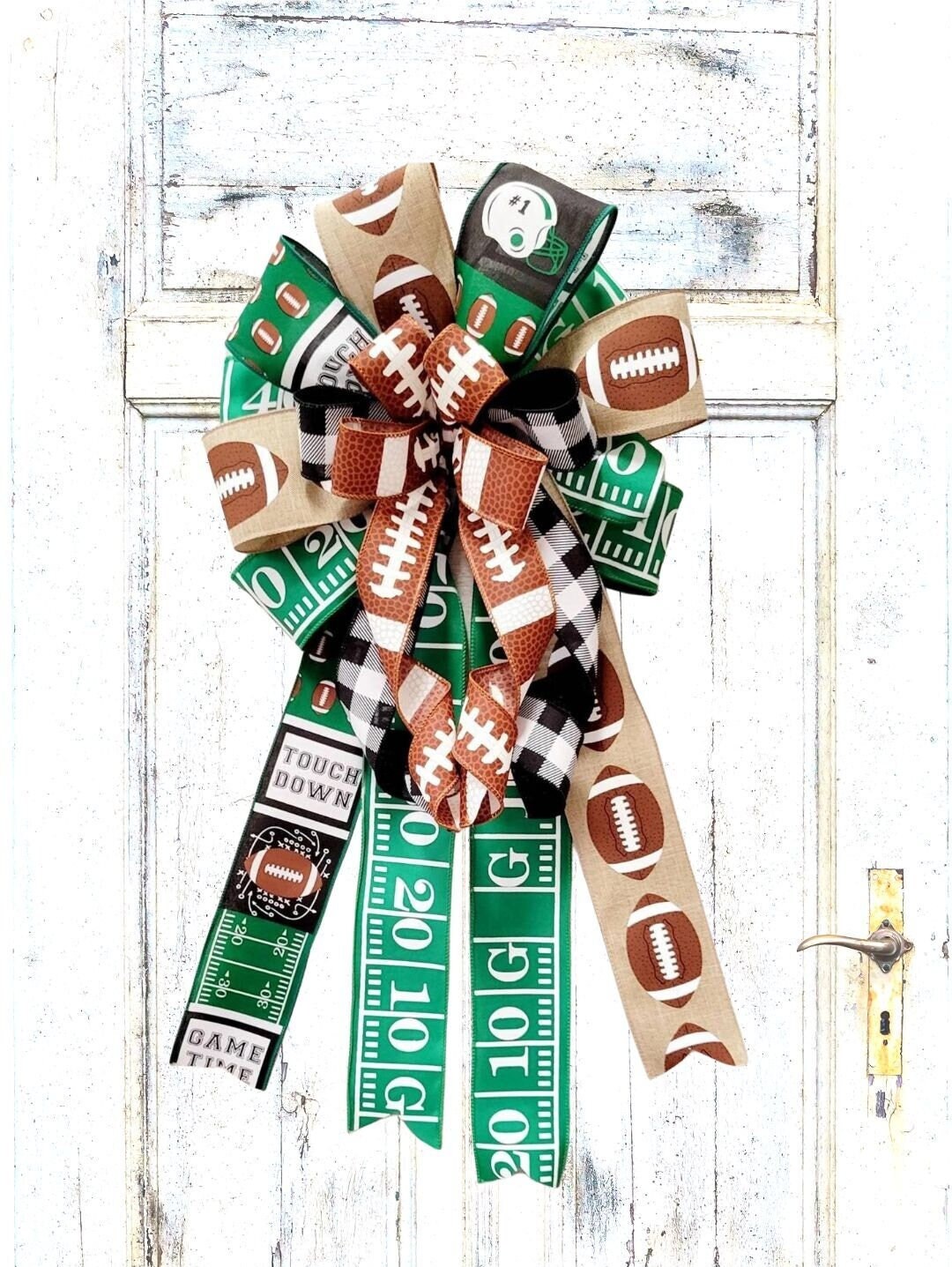 Football Bow Football Season Decor Party Football Bow - Etsy