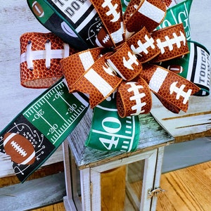 Football Bow, Football Season Decor, Party Football Decor, NFL Wreath ...