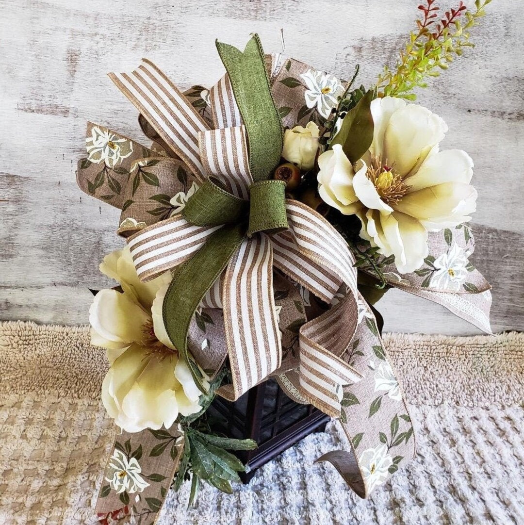 Magnolia Swag, Floral Swag Arrangement, Farmhouse Magnolia Swag, Cream ...