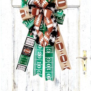 Football Bow, Football Season Decor, Party Football Bow, Football ...