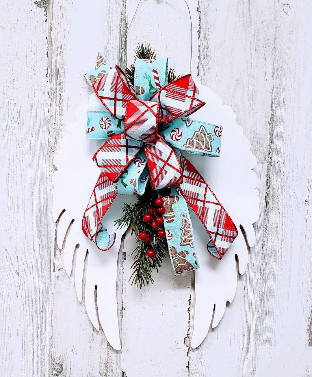Angel Wings Christmas, Gingerbread Angel Wings, Holiday Angel Wing Door ...