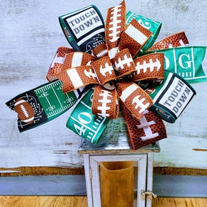 Football Bow, Football Season Decor, Party Football Decor, NFL Wreath ...