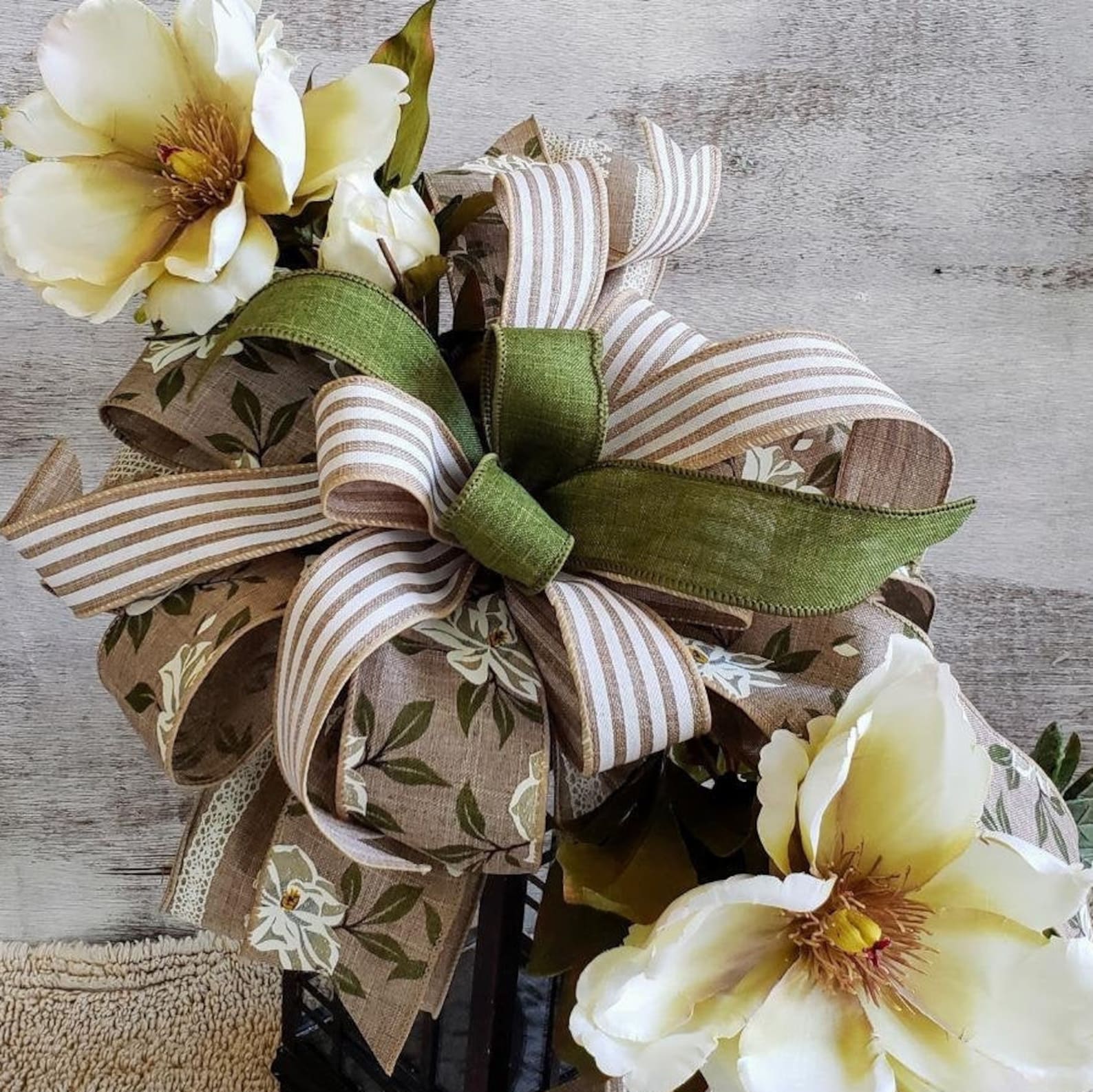 Magnolia Swag Floral Swag Arrangement Farmhouse Magnolia - Etsy