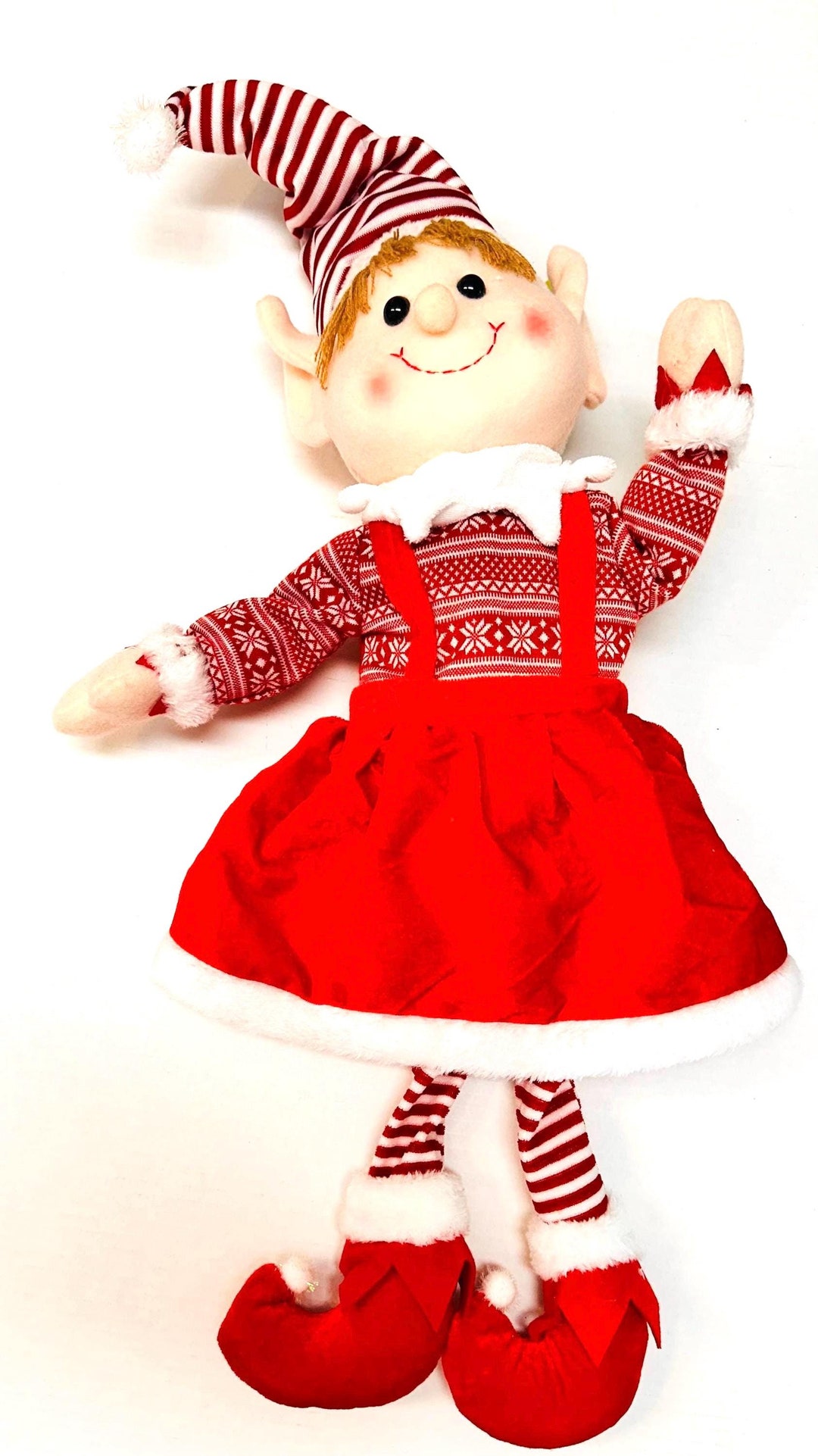 Christmas Red Elf, Plush Elf Doll, Elf on a Shelf, Wreath Elf ...