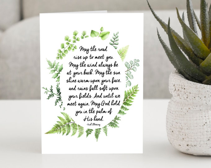 Old Irish Prayer Greeting Card, Irish Blessings Cards, Irish Funeral ...