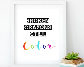 Broken Crayons Art - Etsy