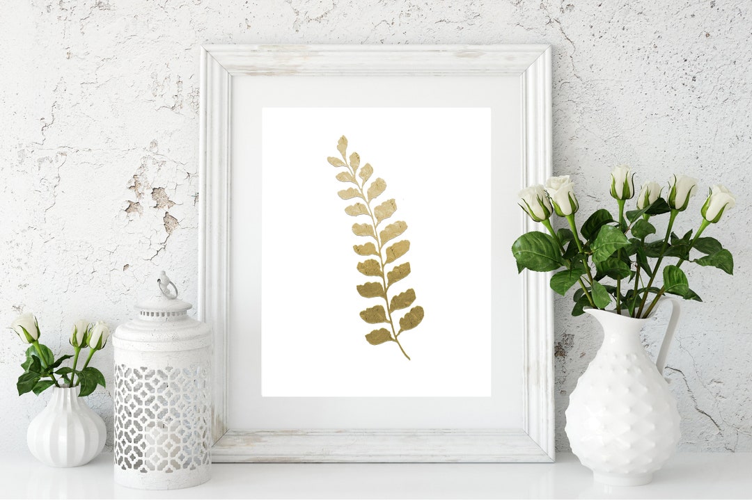 Instant Download Gold Leaf Art Print, Gold Leaf Print, Gold Leaf Art ...