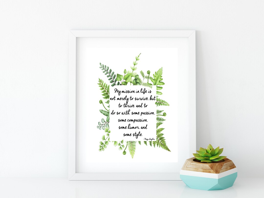 Maya Angelou Quote Wall Art, Inspirational Wall Art, Motivational Art ...