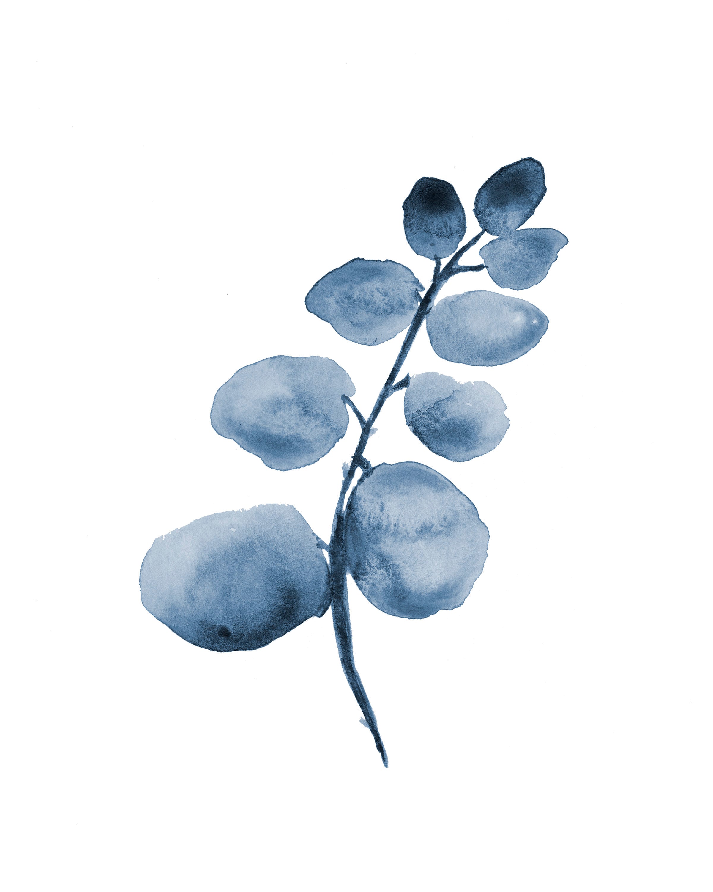 6 Blue Eucalyptus Prints Set of 6 Watercolor Botanical - Etsy