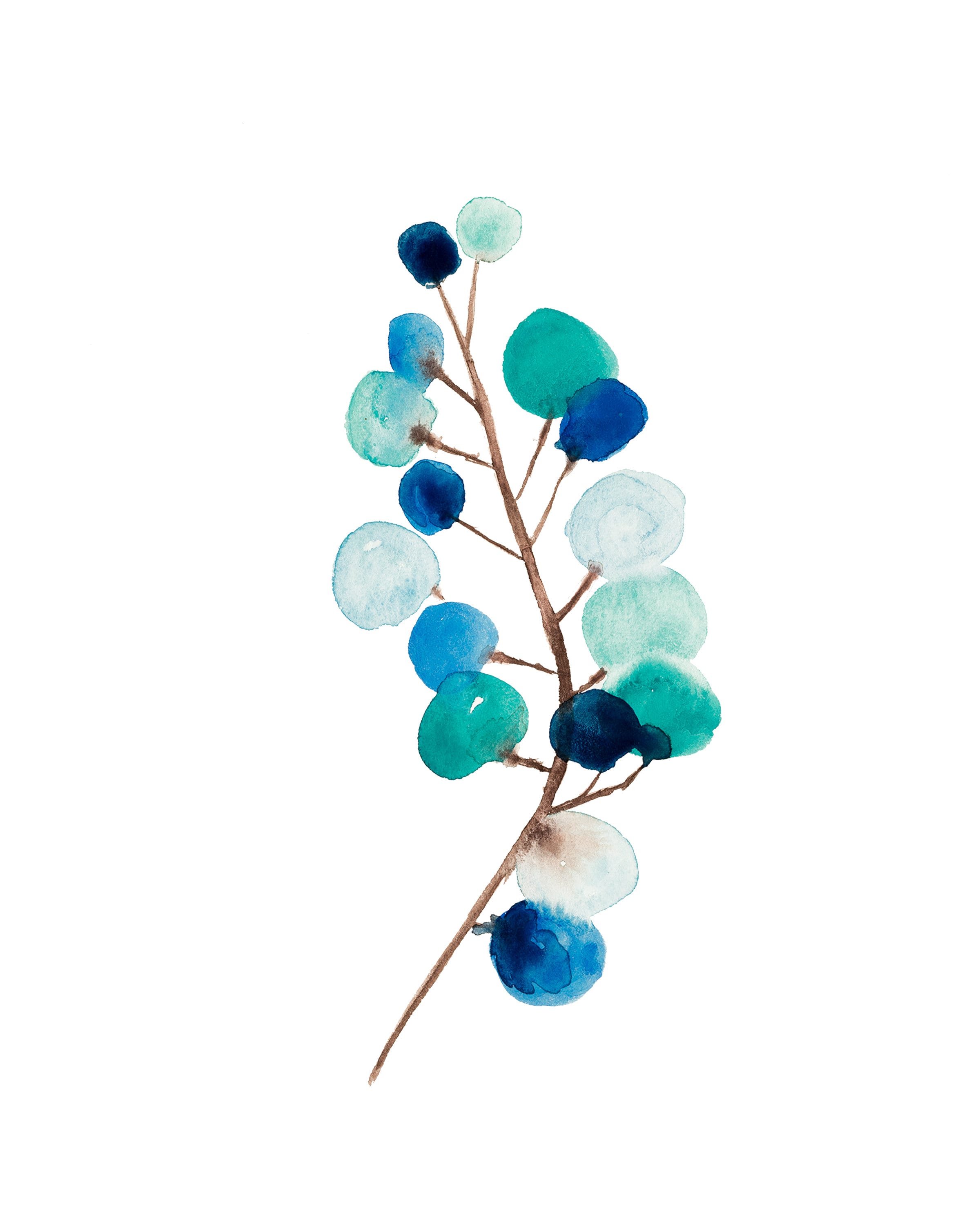 Printable Set of 3 Blue and Green Eucalyptus Prints 5x7 Set - Etsy