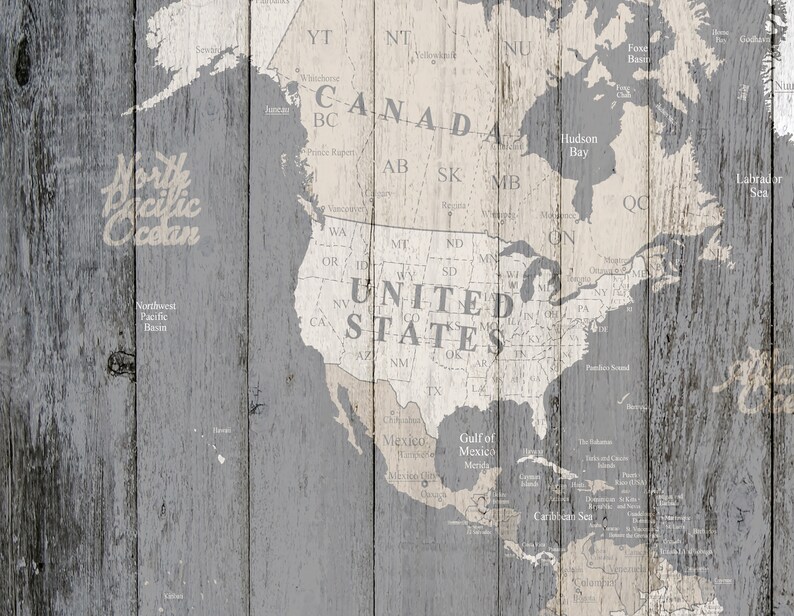 Map Of The World World Map Poster Detailed World Map Travel | Etsy