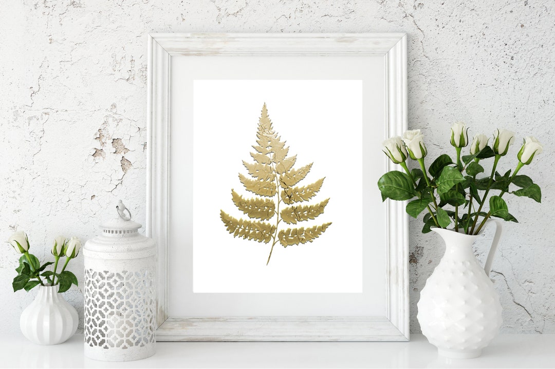 Instant Download Gold Leaf Art Print, Gold Leaf Print, Gold Leaf Art ...