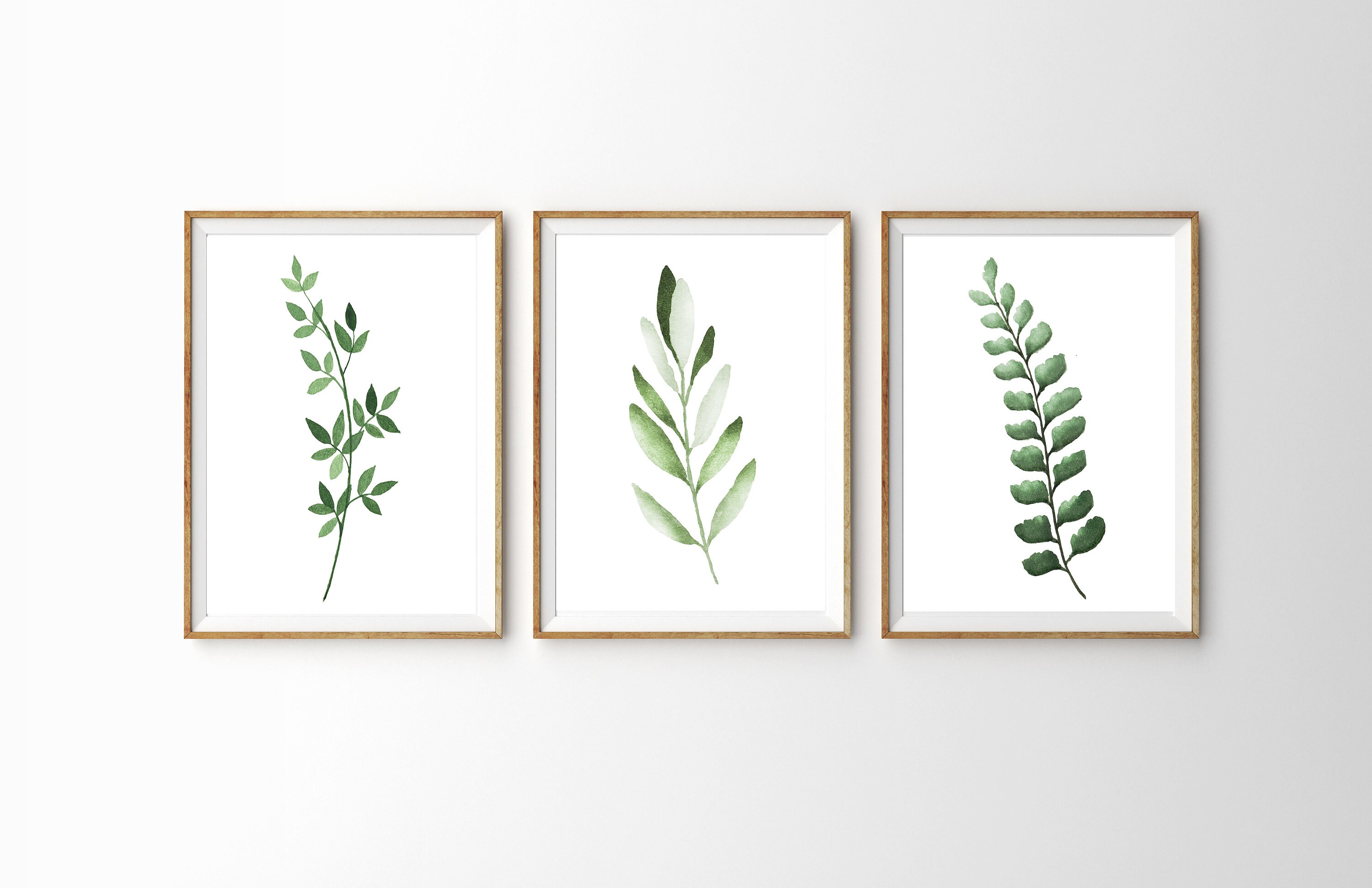 3 Botanical Prints Printable Set of 3 Watercolor Botanical | Etsy