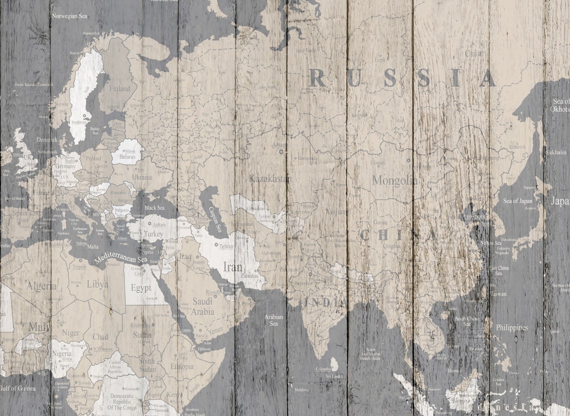 Map of the World World Map Poster Detailed World Map Travel - Etsy