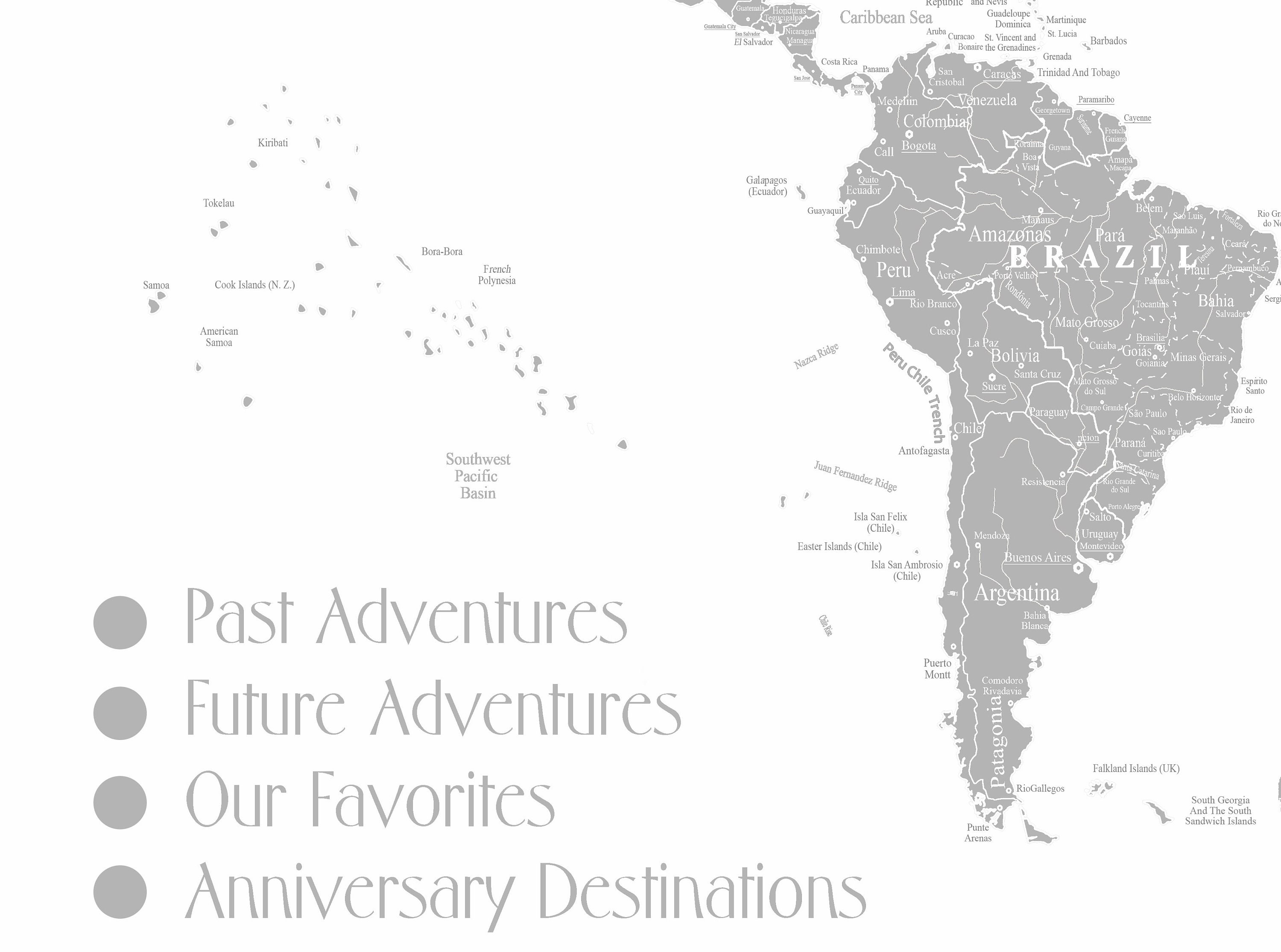 Personalized Pushpin Map Detailed World Map Push Pin Map | Etsy