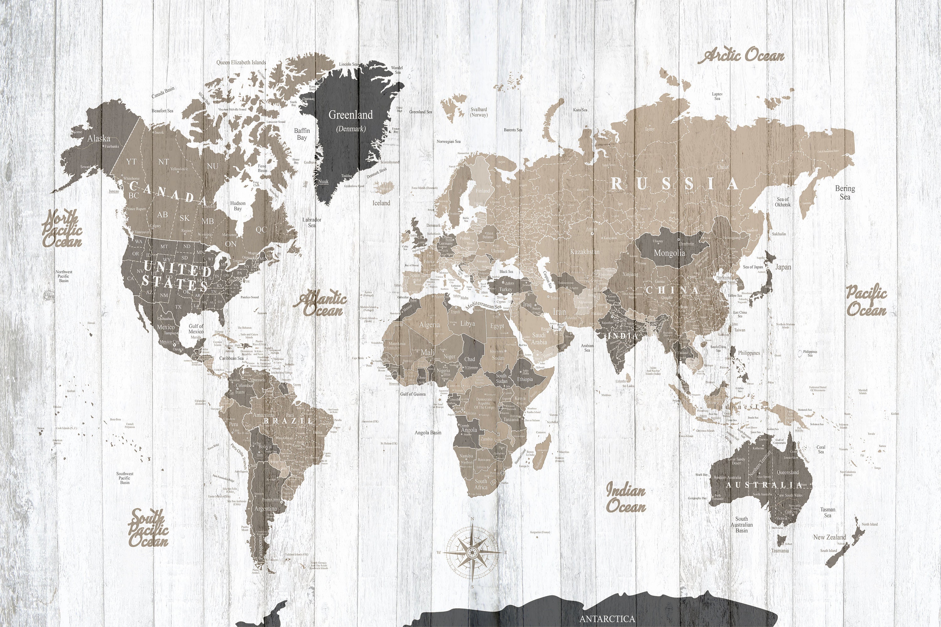 Map of the World World Map Poster Detailed World Map Travel - Etsy