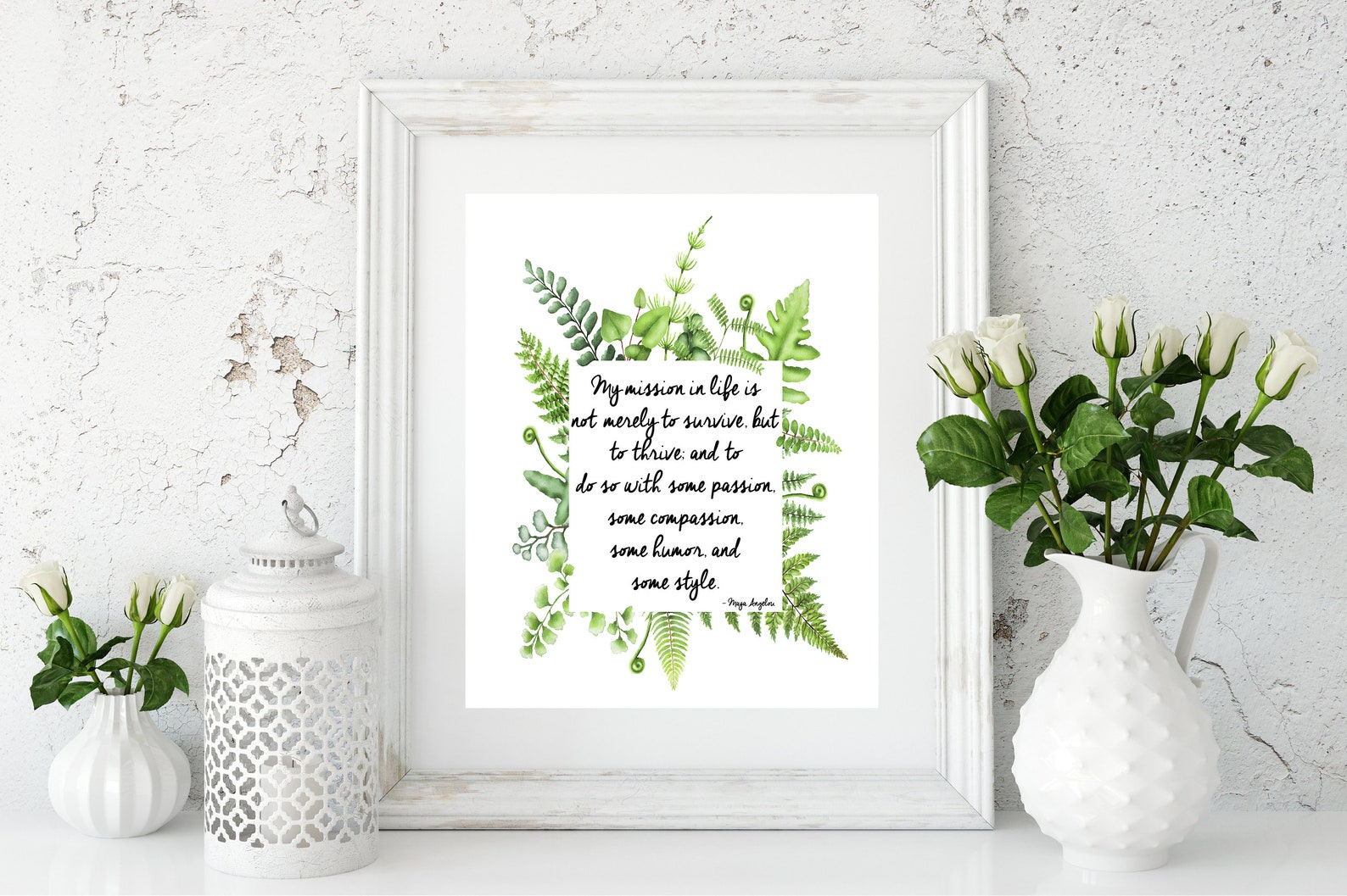 Maya Angelou Quote Wall Art Inspirational Wall Art | Etsy