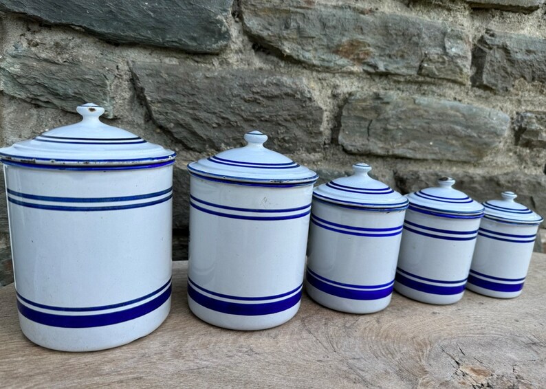 Enamel Spice Canisters - Etsy