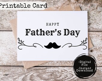 Printable Motorcycle Fathers Day Card A2/A7 Fathers Day / Fathers Day ...
